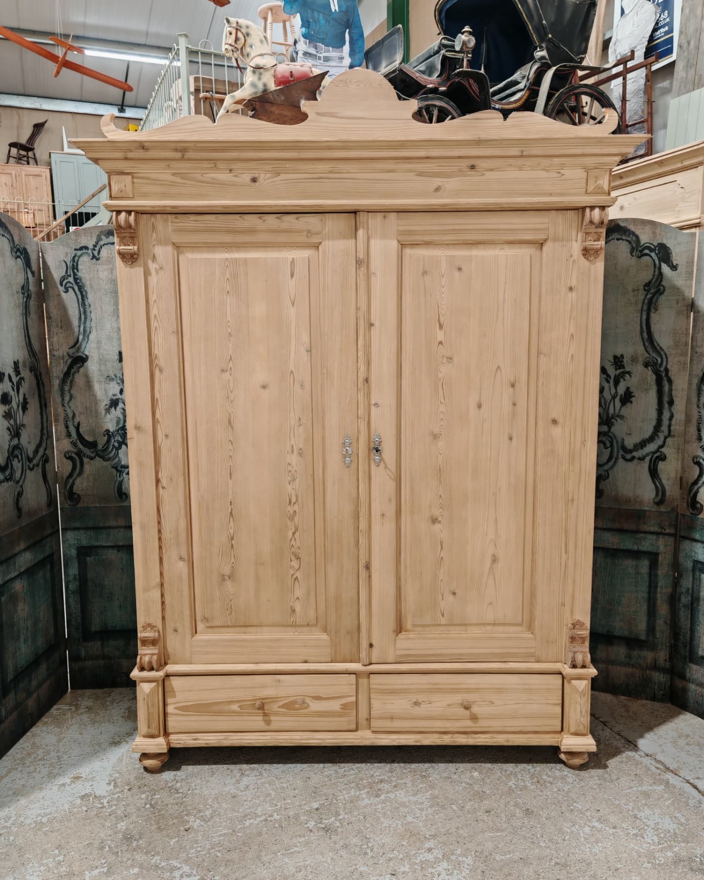 large two door German wardrobe SOLD - Pond Cottage Antiques